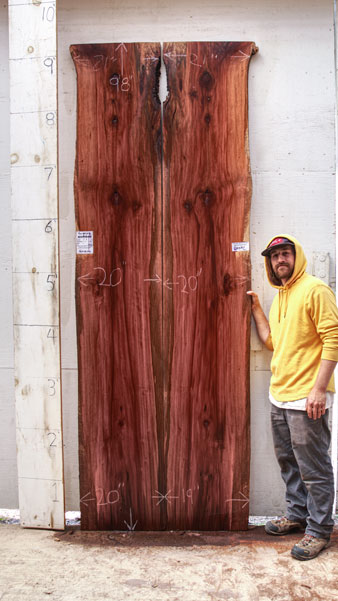 Beefwood live edge wood slab, item# 8045m02